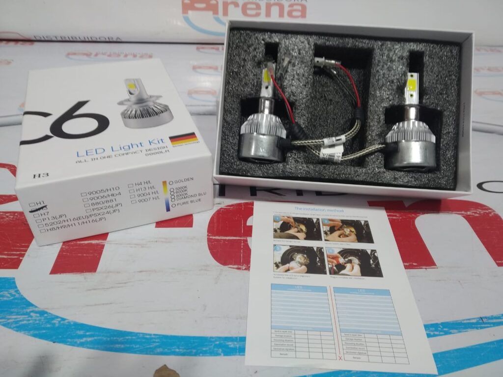 (CAJA X JUEGO DE 2 UNIDADES) KIT CREE LED C6 H3 12/24V – CREE/H3 ...