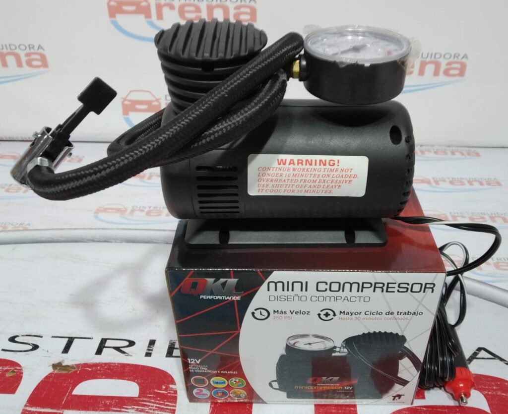 COMPRESOR MINI PLASTICO 12 V >> Potencia: 250 PSI >> Alimentación ...
